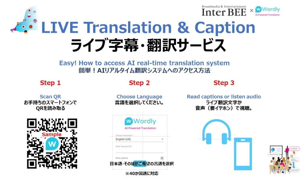 AI real-time translation and caption system, which supports over 40 ...